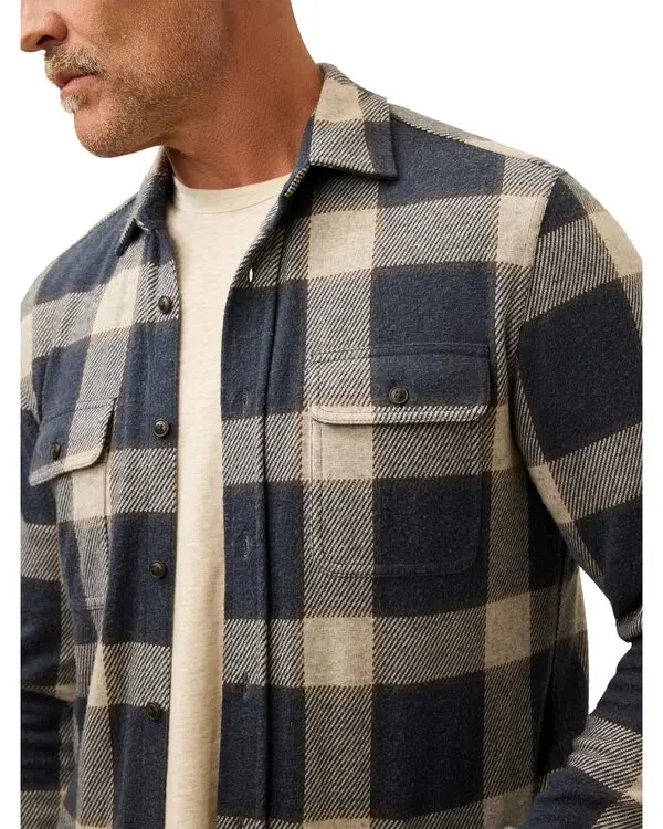 Faherty Brand Legend Textured Shirt - Navy Cloud