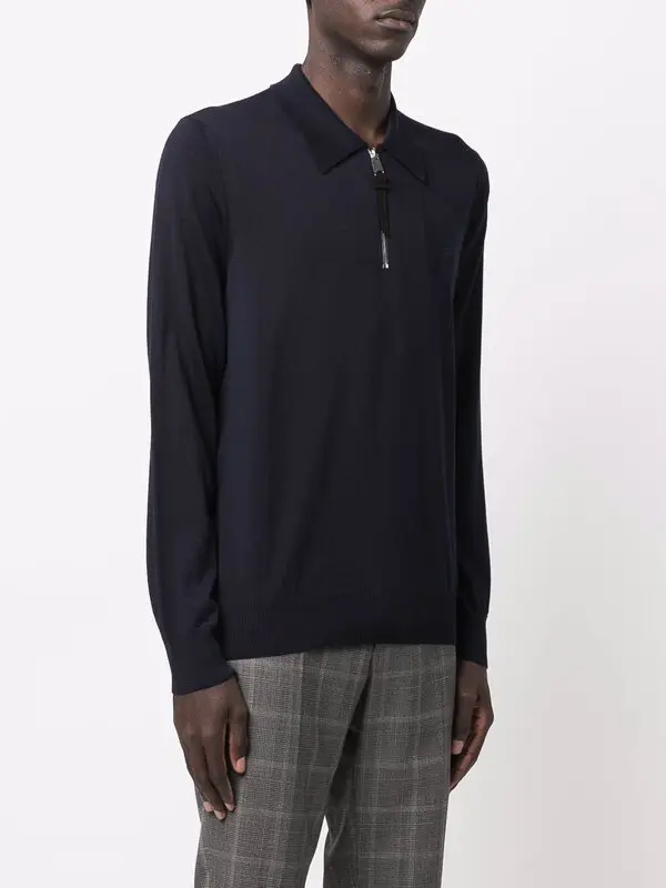 BILLIONAIRE Pullover Zip Jumper - Blue