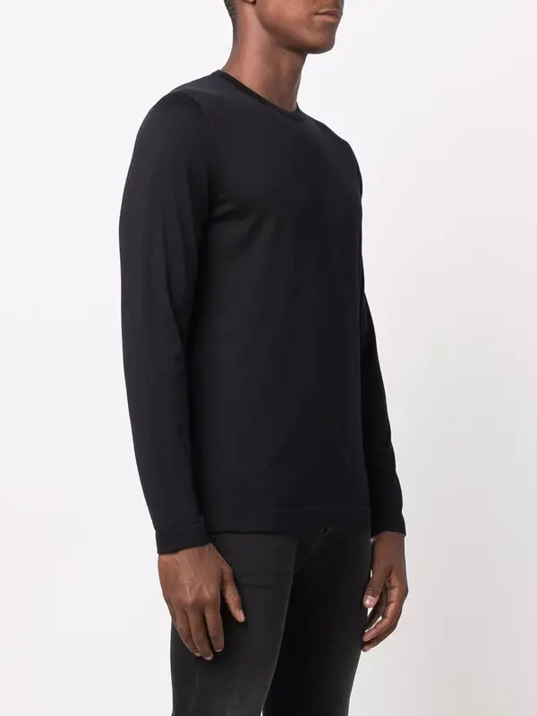 DELL'OGLIO Crew-neck Merino Jumper - Blue