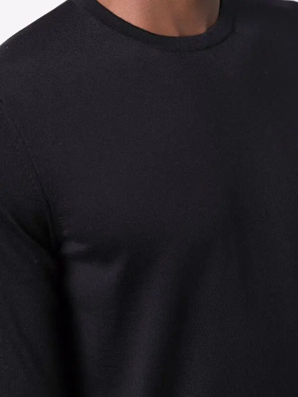 DELL'OGLIO Crew-neck Merino Jumper - Blue