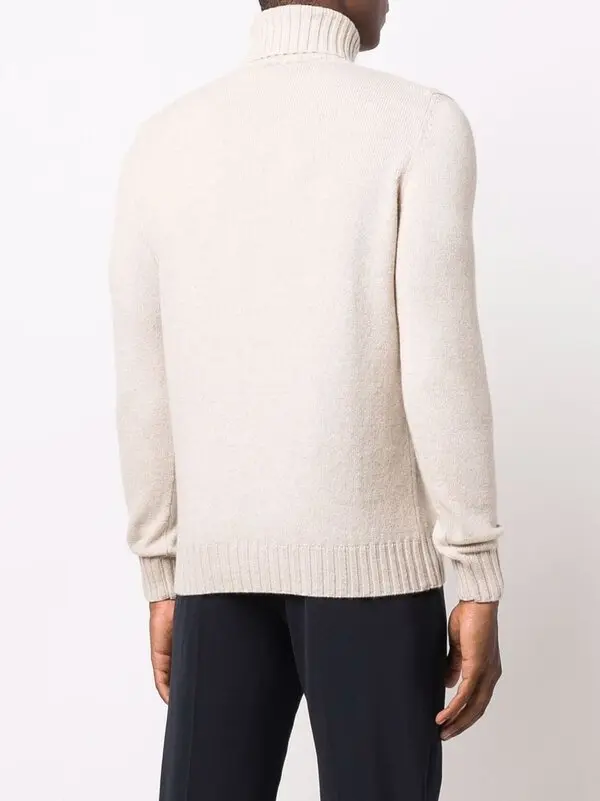 DELL'OGLIO Purl-knit Cashmere Jumper - Neutrals