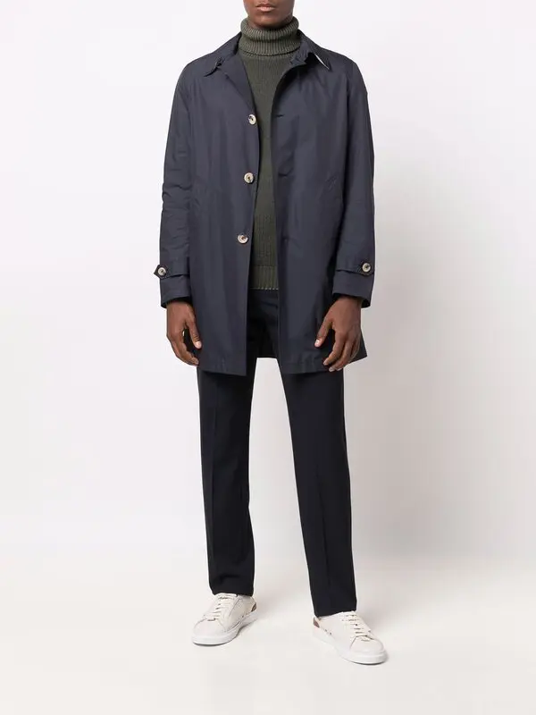 DELL'OGLIO Rib-trimmed Jumper - Green