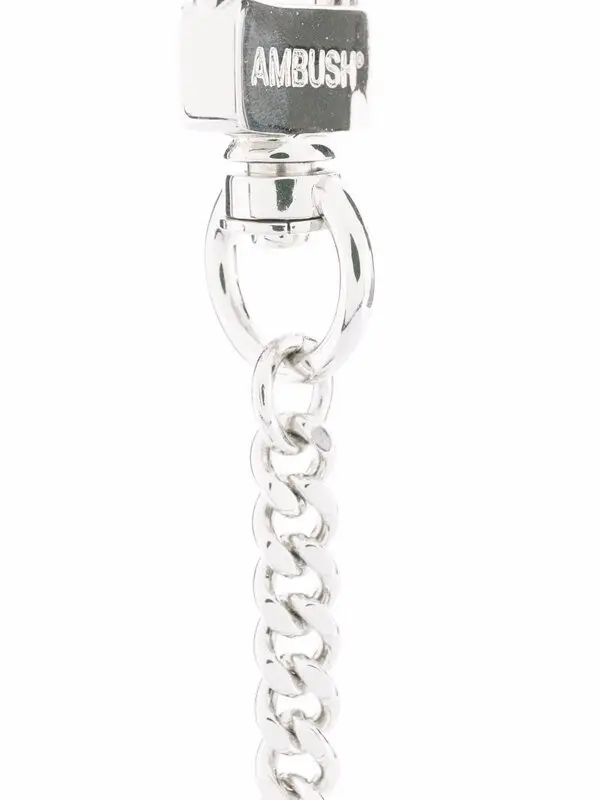 AMBUSH Logo-lettering Case Keychain - White