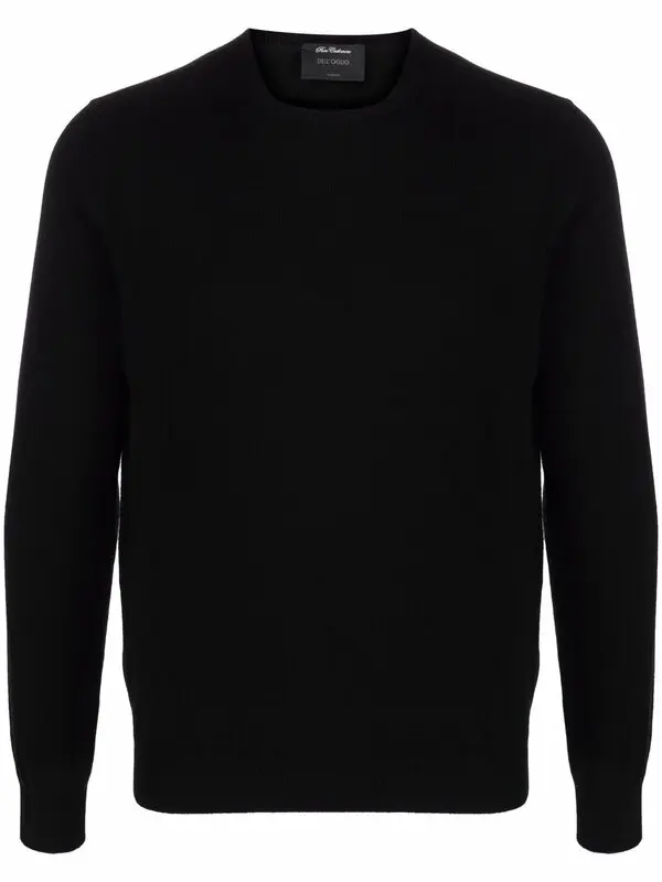 DELL'OGLIO Crew-neck Cashmere Jumper - Black