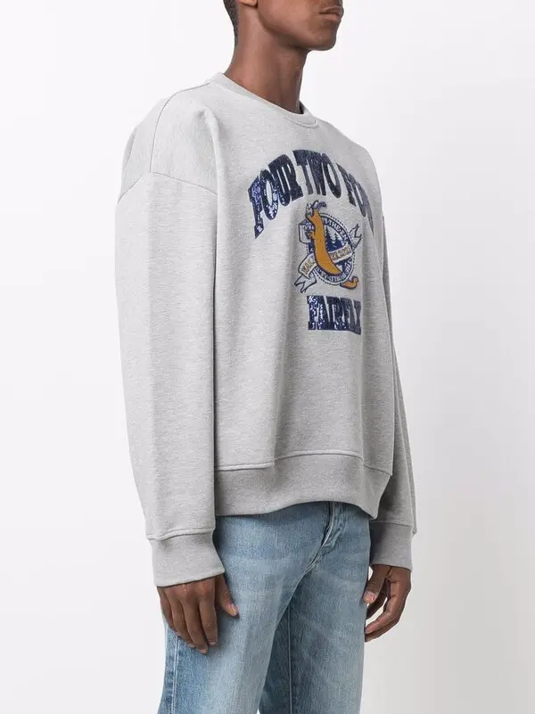 424 Embroidered Varsity-style Sweatshirt