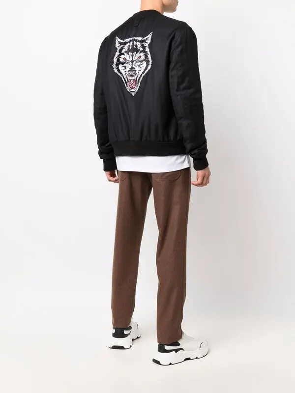 BILLIONAIRE Wolf-print Bomber Jacket