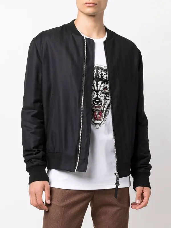 BILLIONAIRE Wolf-print Bomber Jacket