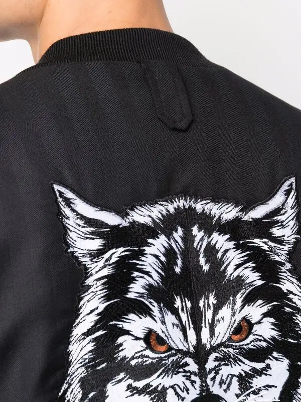 BILLIONAIRE Wolf-print Bomber Jacket