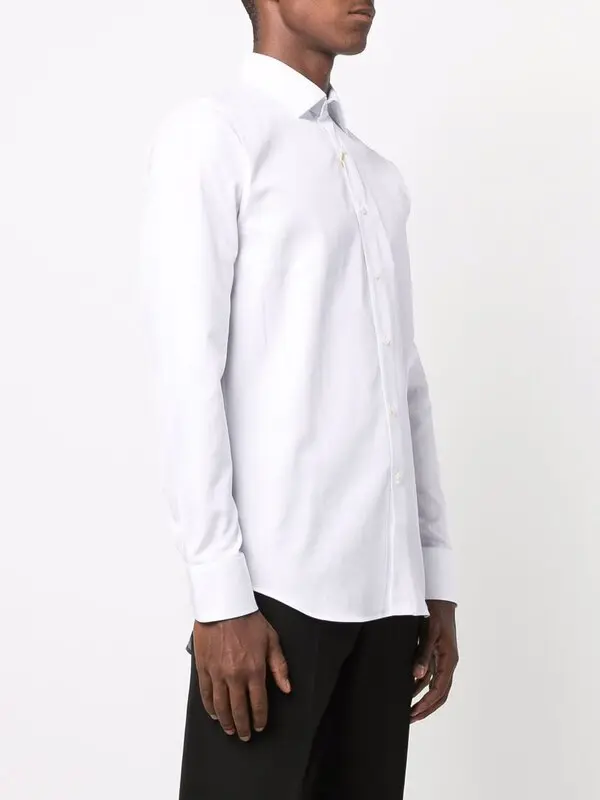 Canali Plain Button Shirt