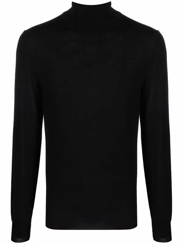 Canali Roll-neck Sweater - Black
