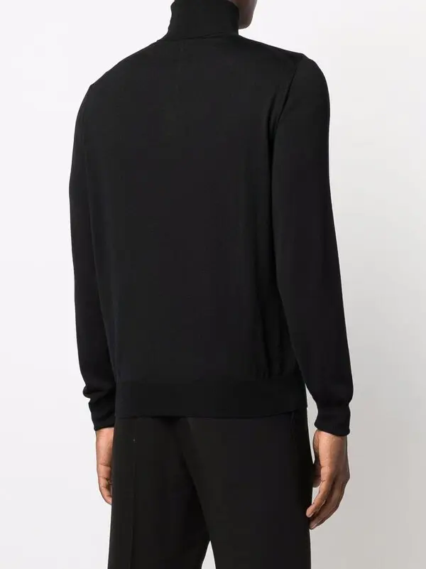 Canali Roll-neck Sweater - Black