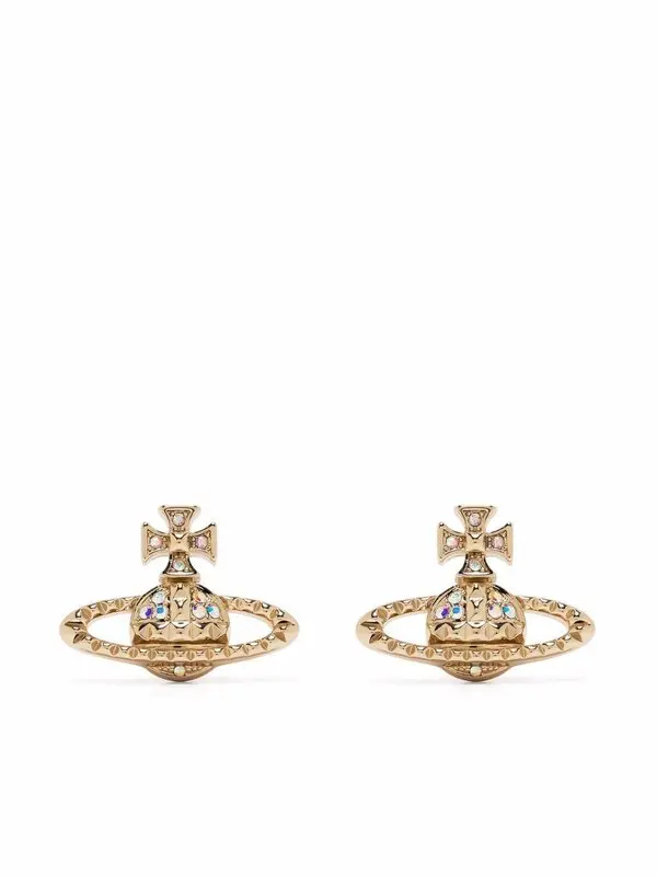 VIVIENNE WESTWOOD Orb Crystal Earrings - Gold