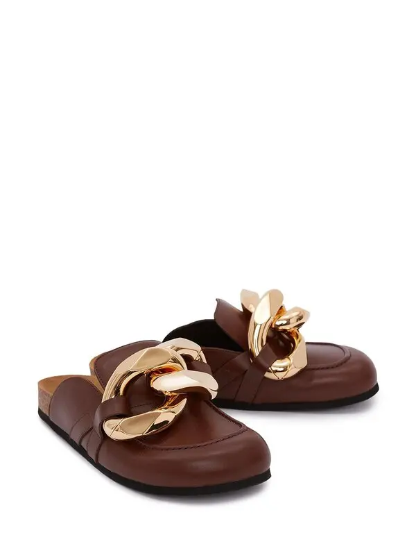 JW Anderson Chain-link Mules - Brown