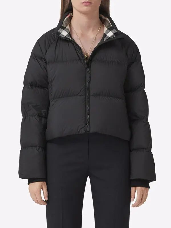 Burberry Cropped Padded Jacket - Black