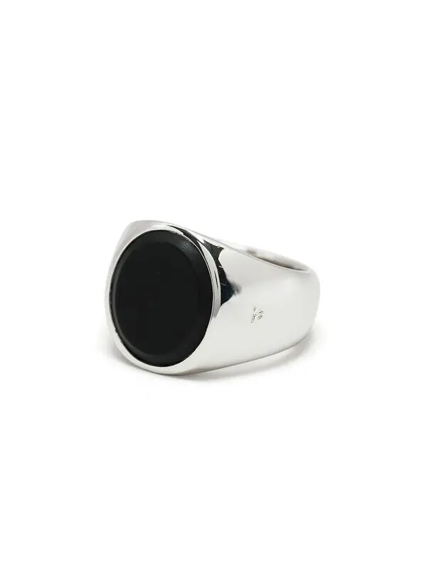 Tom Wood Oval Onyx Signet Ring - Black