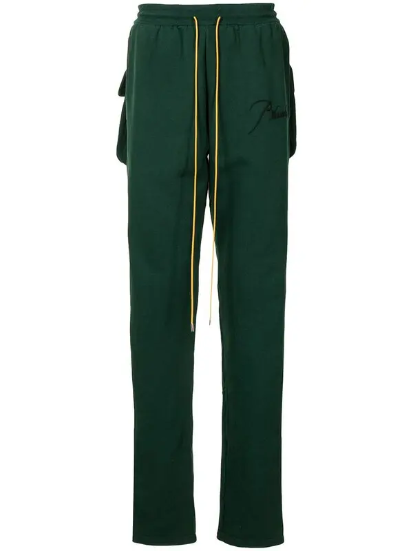 Rhude Oversize Flap-pocket Logo-embroidered Track Pants