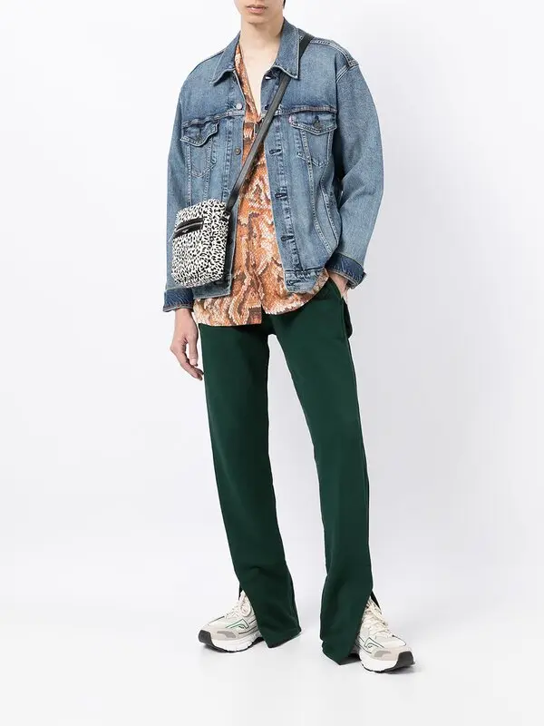 Rhude Oversize Flap-pocket Logo-embroidered Track Pants
