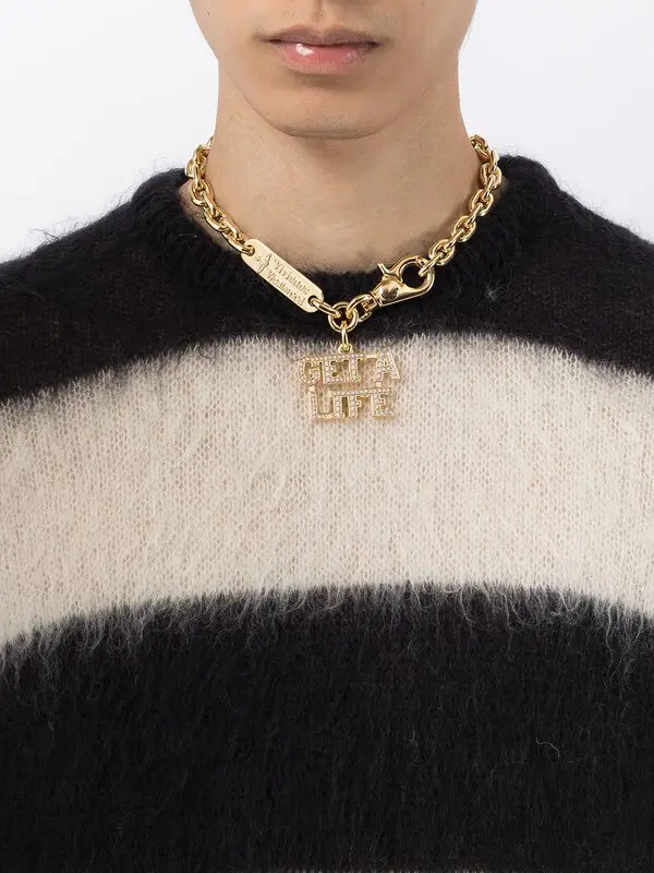 Vivienne Westwood Get A Life Embellished-Charm Choker Necklace In