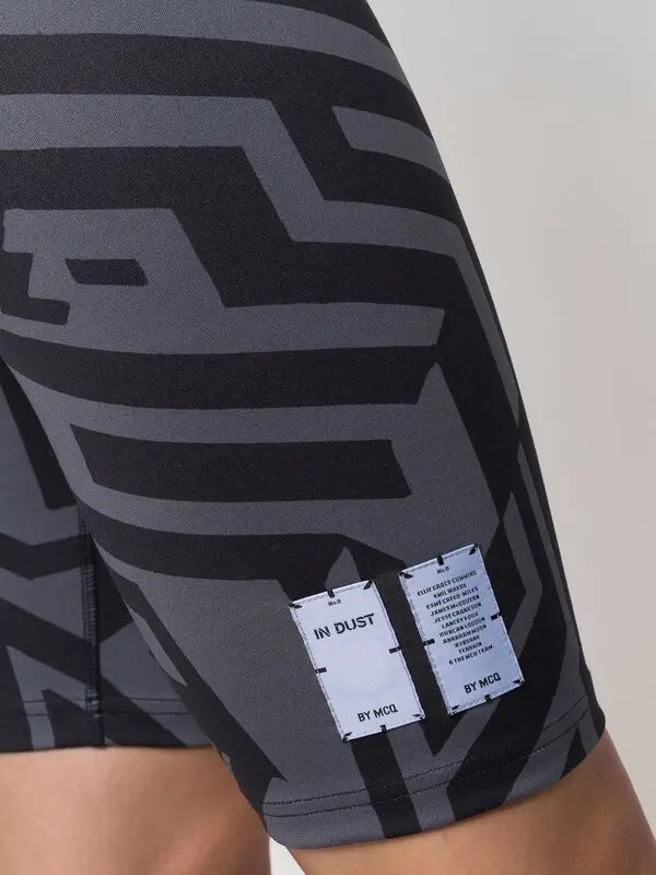 Alexander McQueen Abstract Print Stretch Shorts - Black