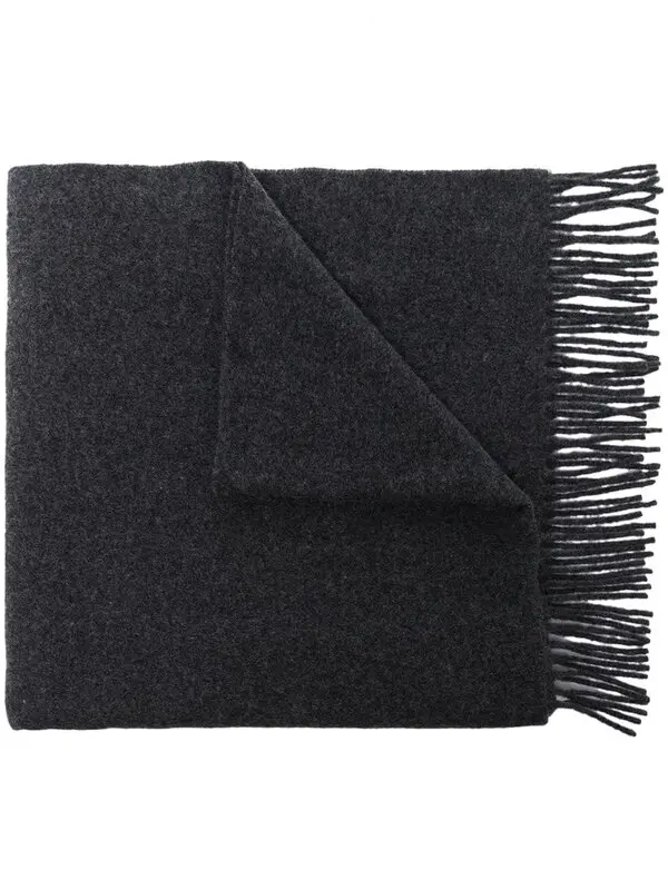 TOTEME Fringed-edge Wool Scarf - Grey