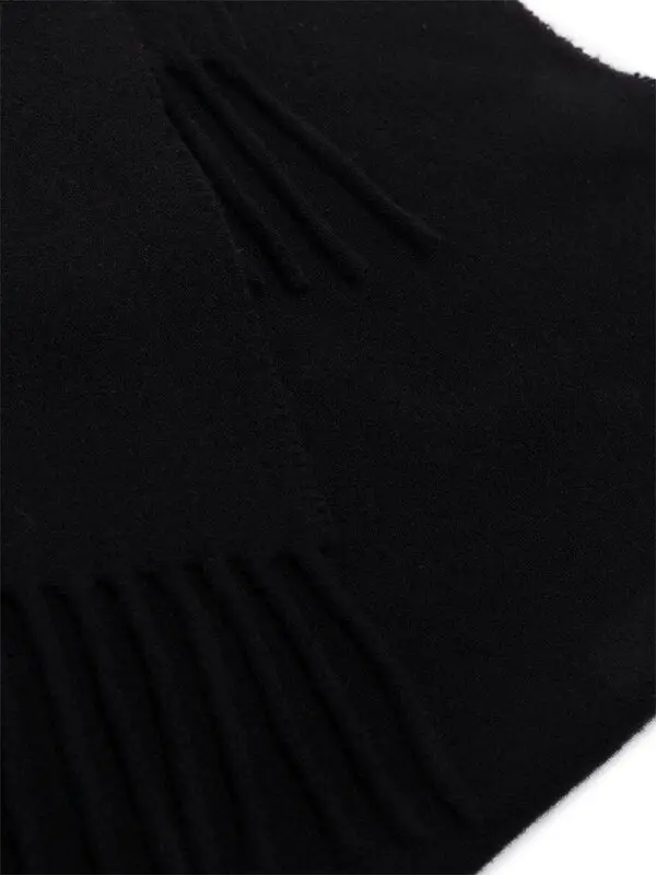 TOTEME Fringed Knitted Scarf - Black
