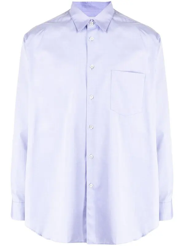Comme Des Garçons Long-sleeve Cotton Shirt - Purple