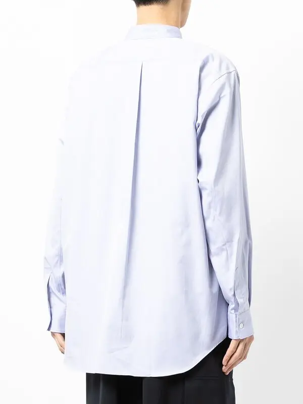 Comme Des Garçons Long-sleeve Cotton Shirt - Purple