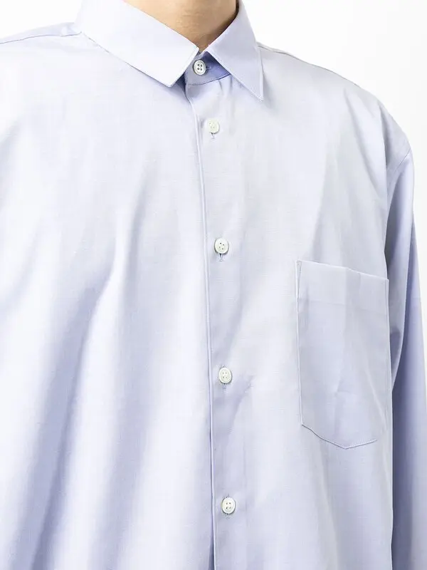 Comme Des Garçons Long-sleeve Cotton Shirt - Purple