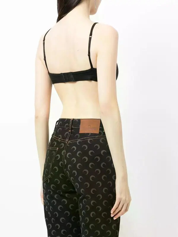MARINE SERRE Crescent Moon-print Sports Bra