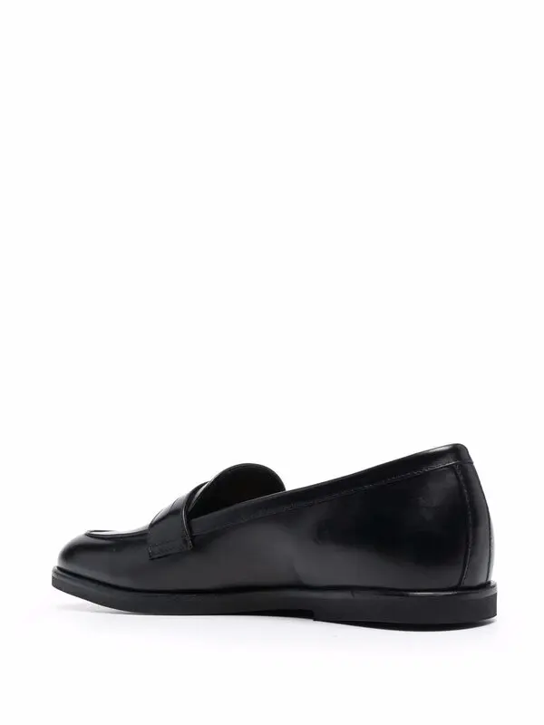 SCAROSSO Monica Leather Loafers - Black