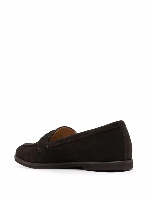 SCAROSSO Monica Leather Loafers - Brown