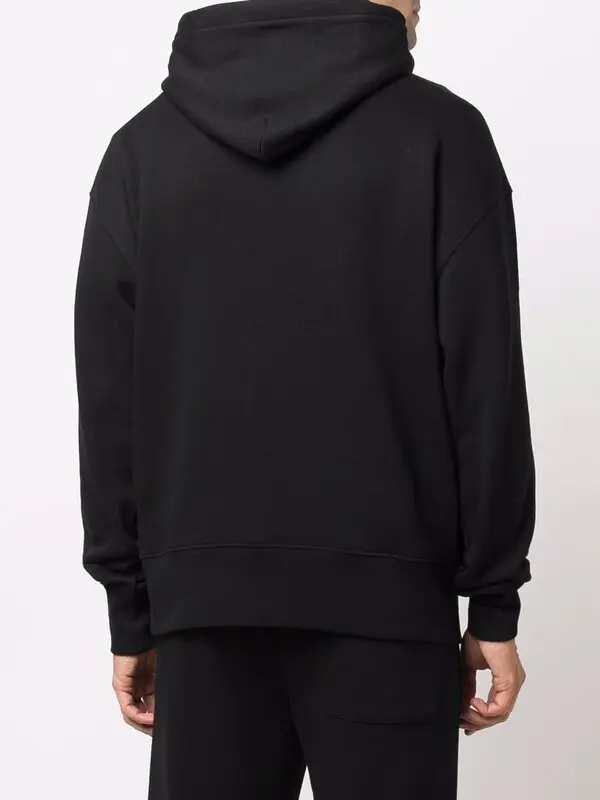 MSGM Logo Print Hoodie - Black