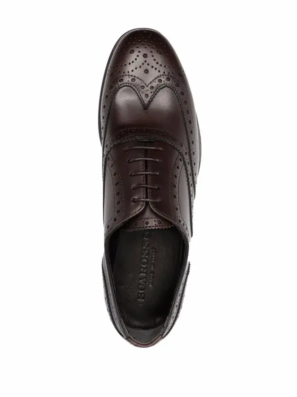 SCAROSSO Judy Leather Brogues - Brown