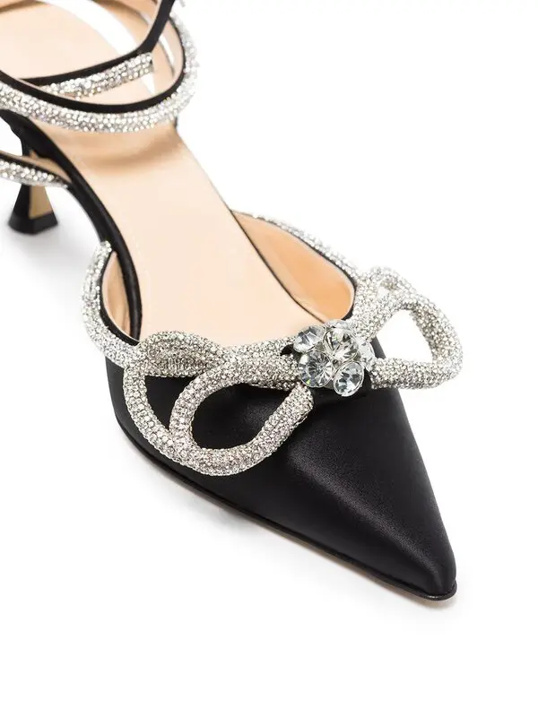 Mach & Mach Double Bow 65mm Pumps - Black