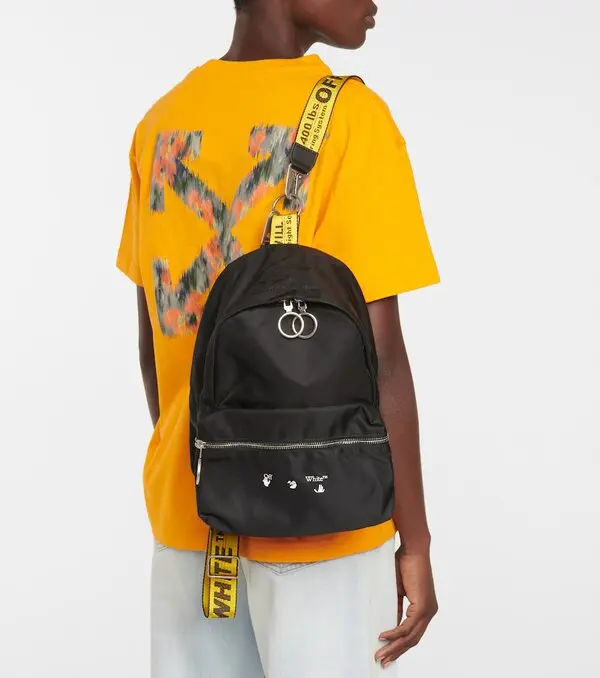 Off-White Black and Yellow Nylon Backpack Off-White Black Nylon Backpack Off-White main image 3