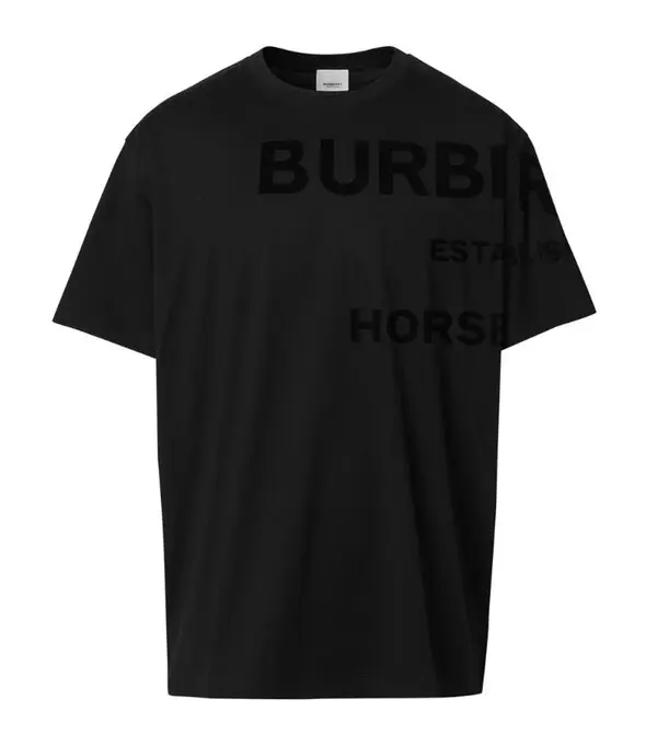 Burberry Oversized Horseferry T-Shirt - Black | Editorialist