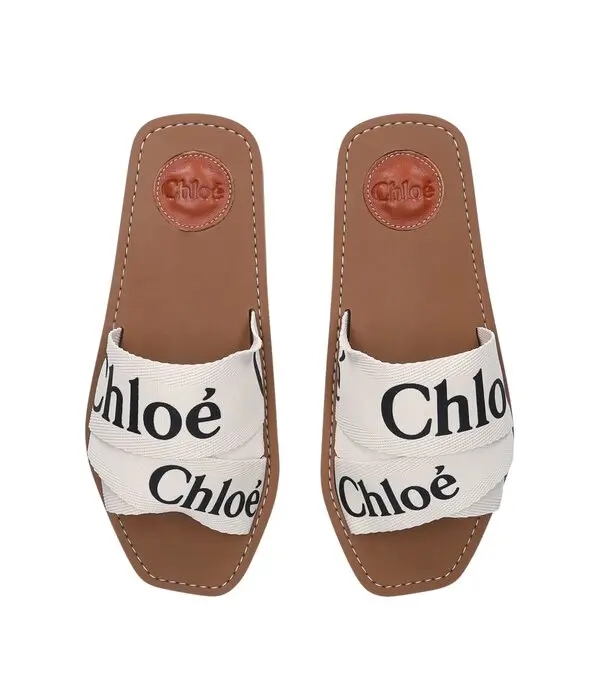 Chloé Canvas Jacquard Woody Sandals