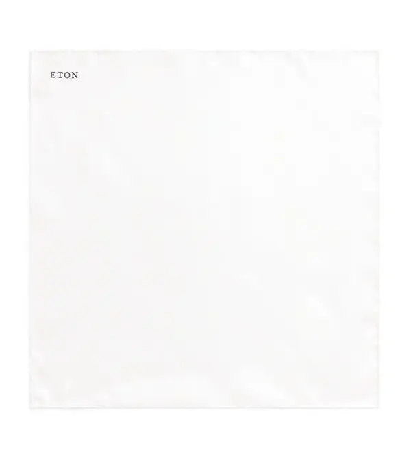 Eton Silk Pocket Square - White