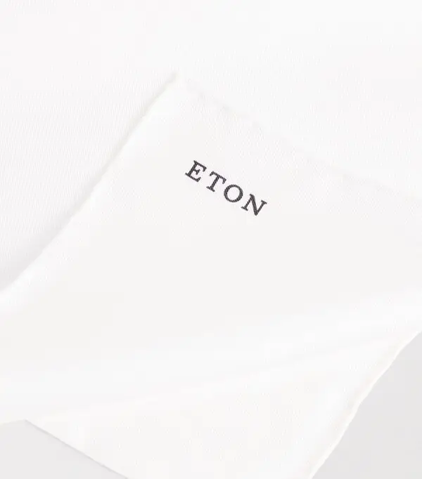 Eton Silk Pocket Square - White