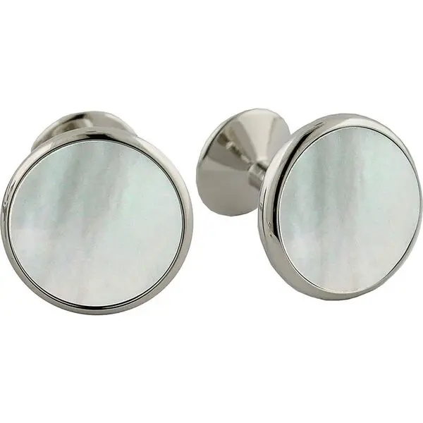 David Donahue Mother-of-pearl Cuff Links - Silver