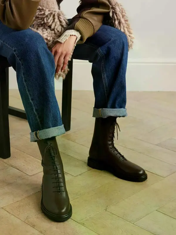 Legres Leather Ankle Boots - Brown