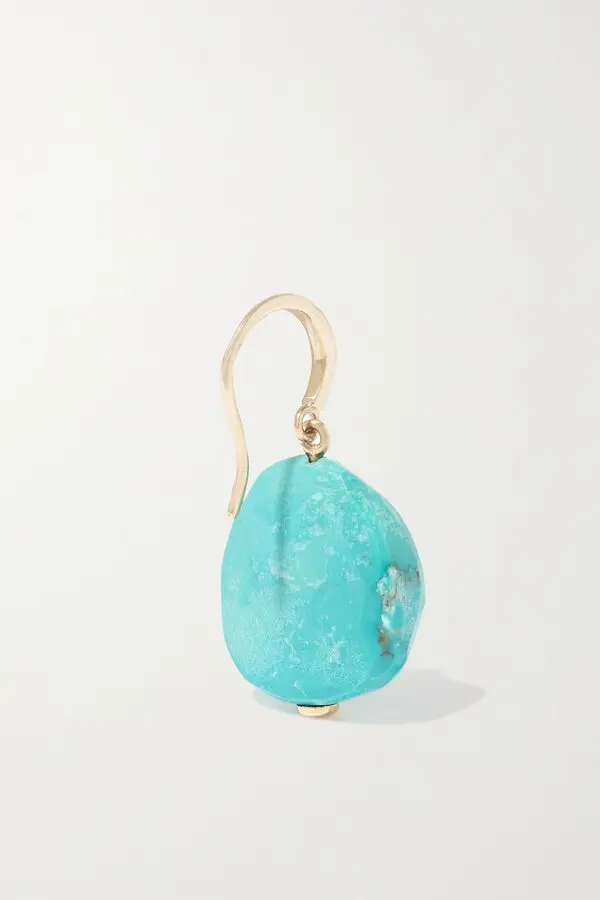 Pascale Monvoisin Arles 9-karat Turquoise And Diamond Single Earring