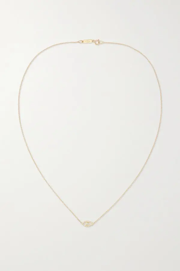 JENNIFER MEYER Evil Eye Mini 18-karat Diamond Necklace
