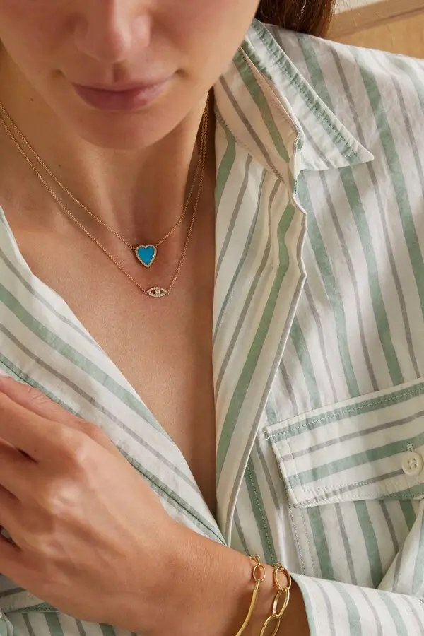 JENNIFER MEYER Evil Eye Mini 18-karat Diamond Necklace