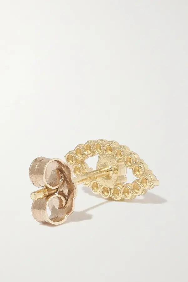 JENNIFER MEYER Evil Eye Mini 18-karat Diamond Stud Earrings