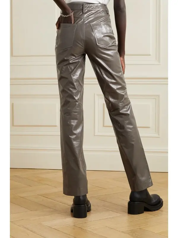 Remain Birger Christensen Lynn Leather Straight-leg Pants