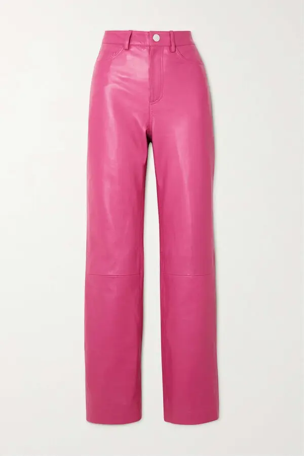 Remain Birger Christensen Lynn Leather Straight-leg Pants