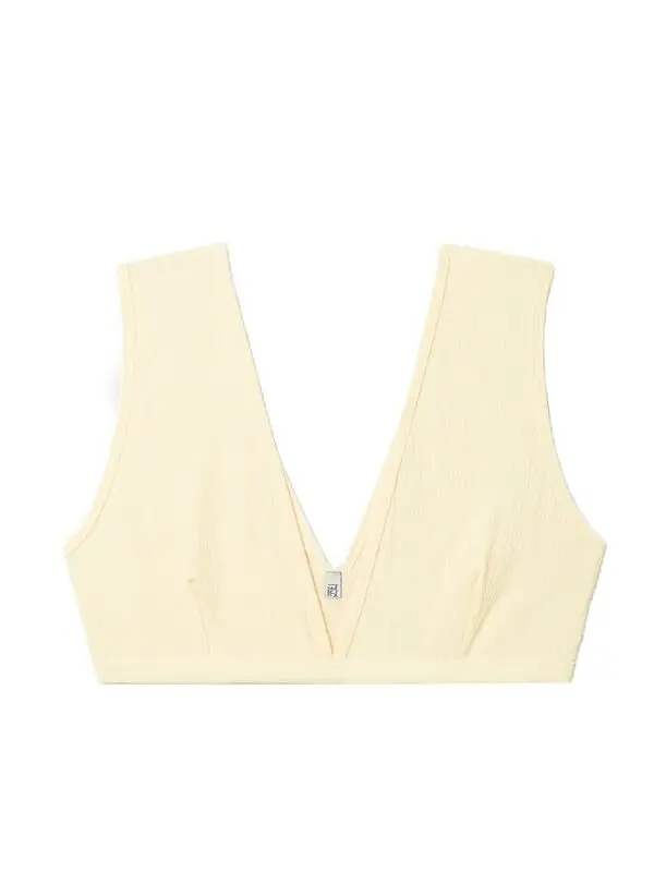 BASERANGE Net Sustain Alae Ribbed Stretch Organic Cotton-jersey Soft-cup Bra