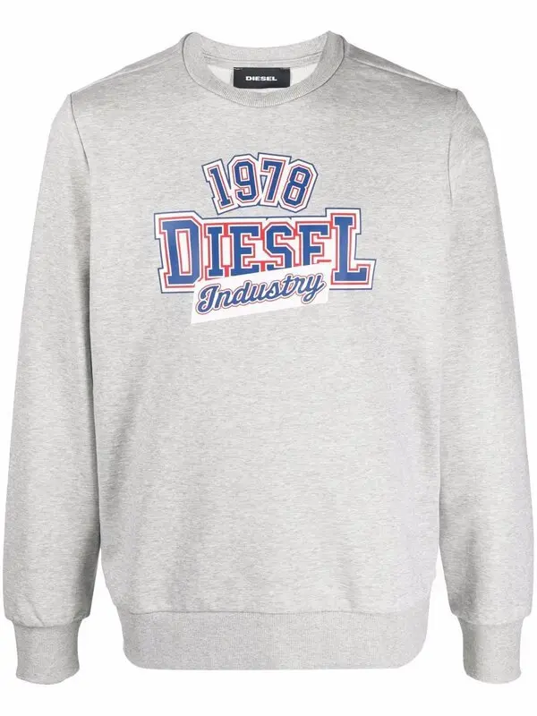 DIESEL® Logo Print Cotton Sweatshirt
