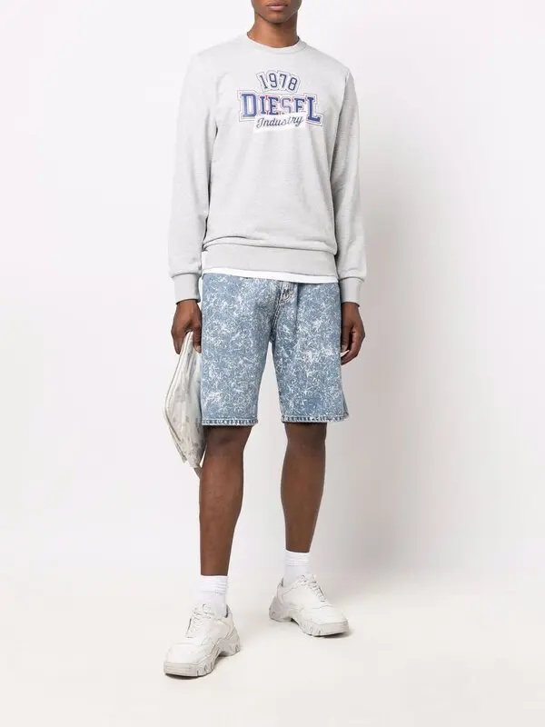 DIESEL® Logo Print Cotton Sweatshirt